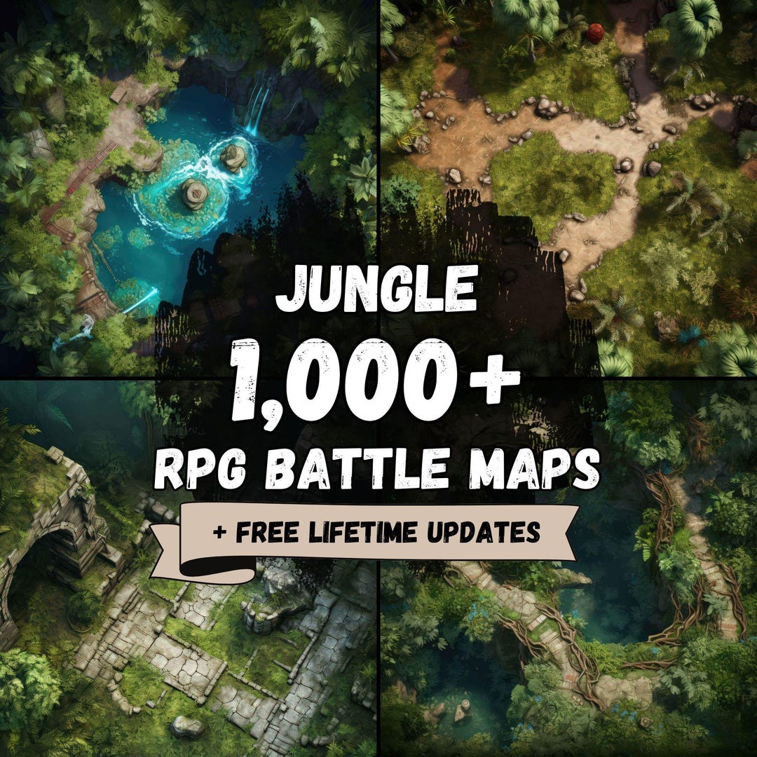 1000+ Jungle RPG Maps: Battle Maps for Roll20, Foundry VTT - Etsy