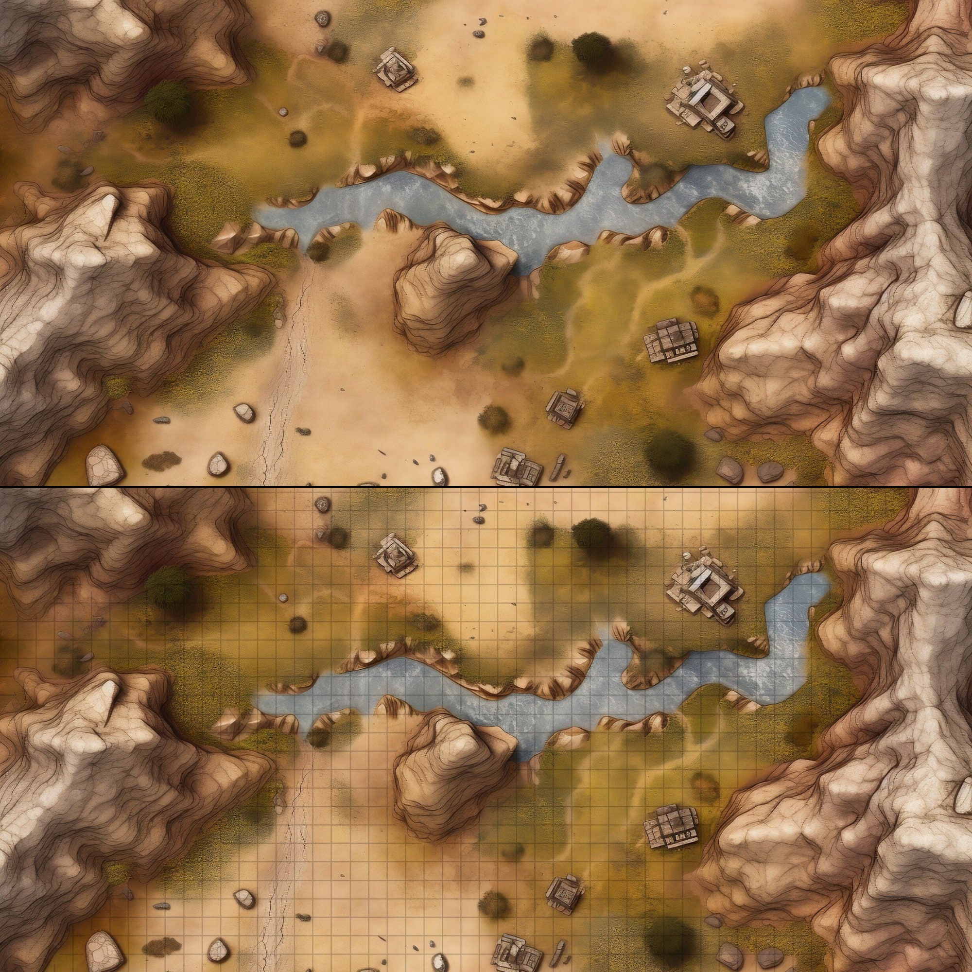 Dnd Desert Battle Map Bundle, 5 D&D Digital Battlemaps, Dungeons and ...