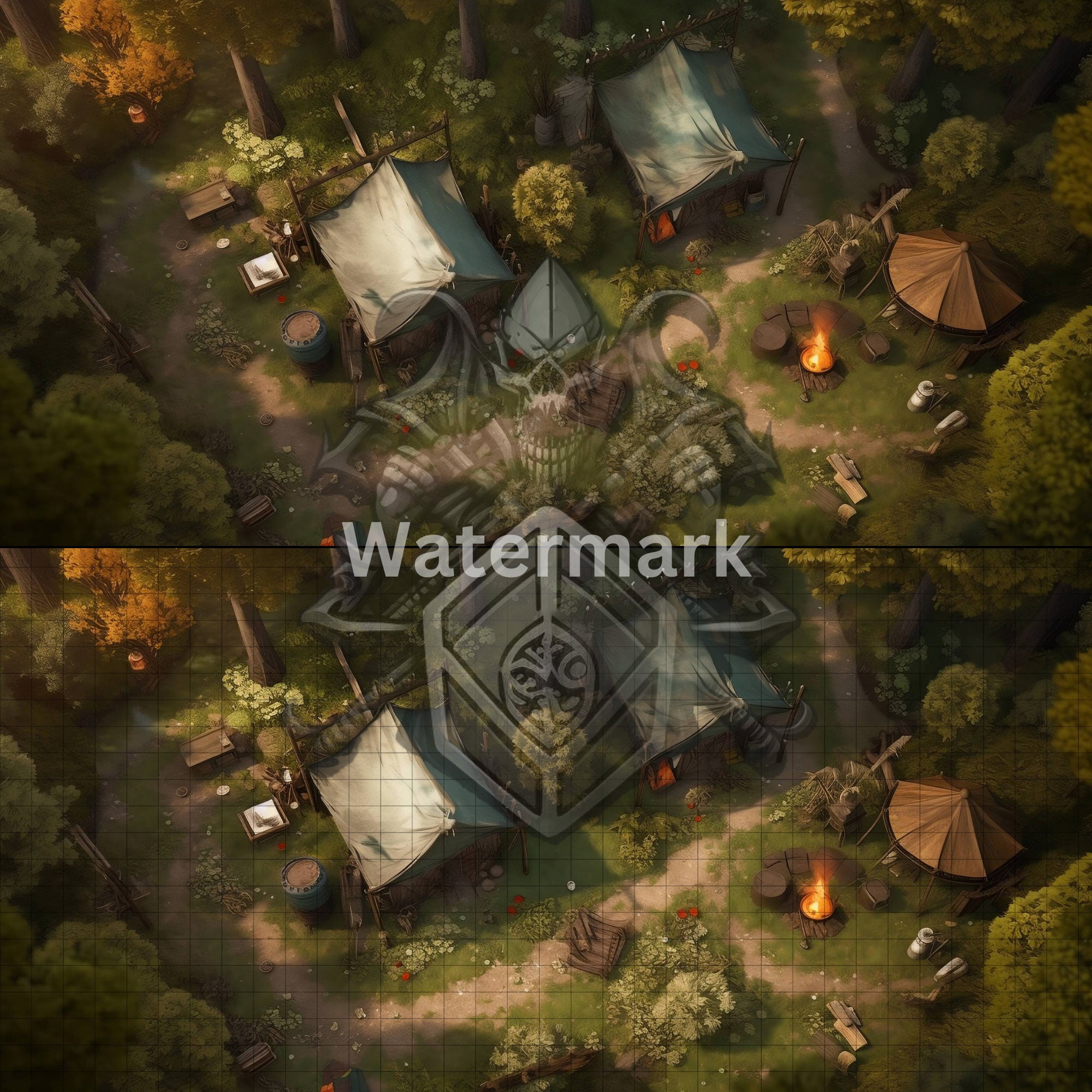 Dnd Camp Encounter Battle Map Mega Bundle 17 D&D Digital - Etsy UK