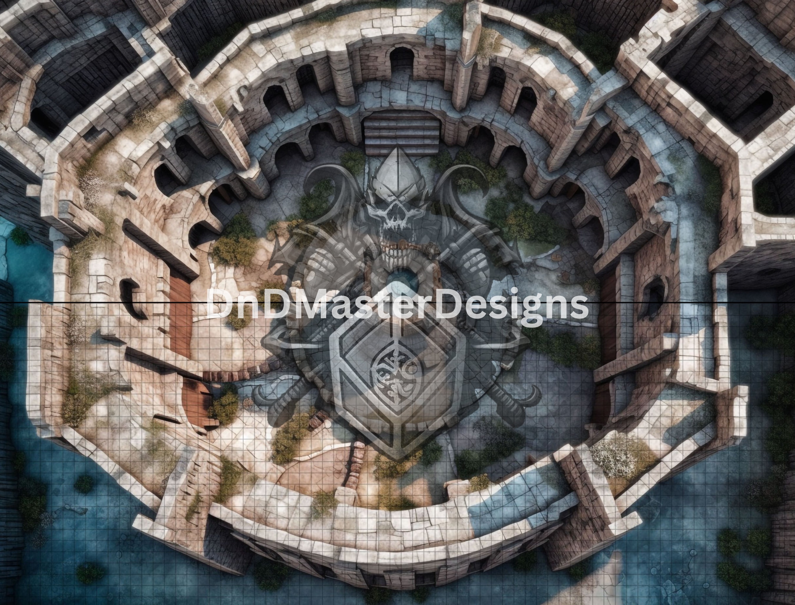 Dnd Ruins Encounter Battle Map Bundle, 5 D&D Digital Battlemaps ...