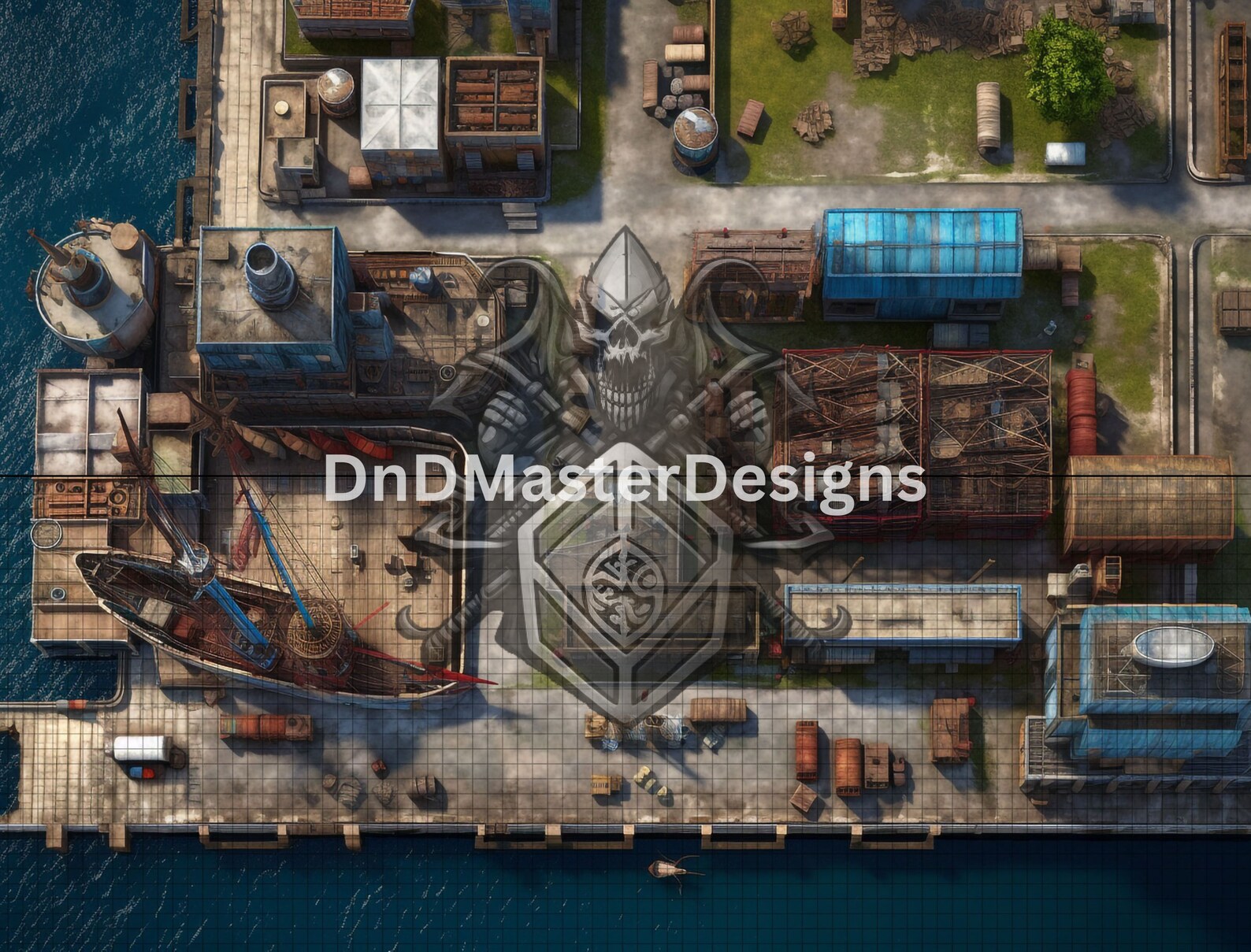 Dnd Harbor Battle Map Bundle, 5 D&D Digital Battlemaps, Dungeons and ...