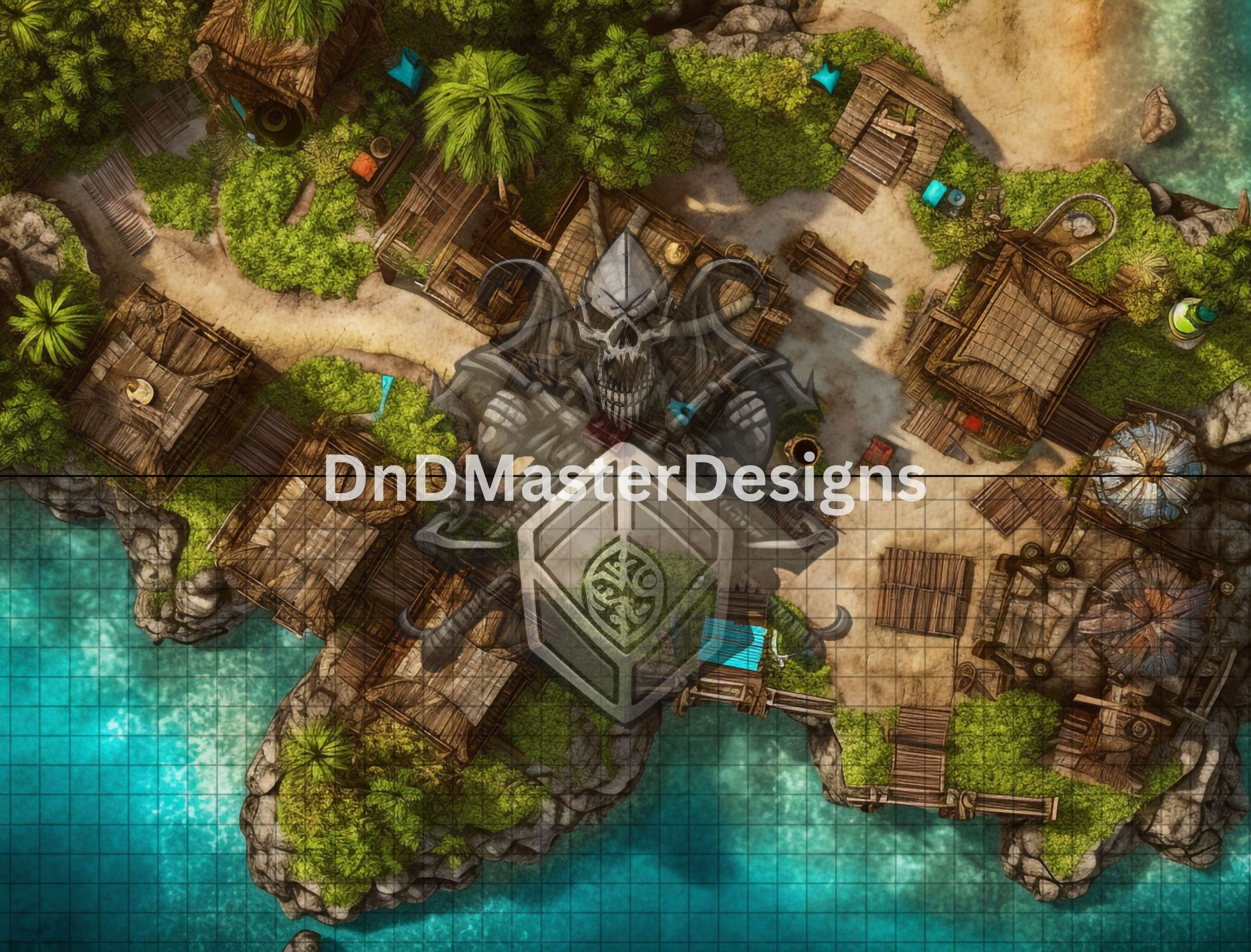 Dnd Pirate Battle Map Mega Bundle, 15 D&D Day and Night Battlemaps ...