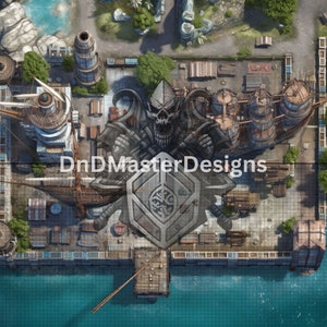 Dnd Harbor Battle Map Bundle, 5 D&D Digital Battlemaps, Dungeons and ...