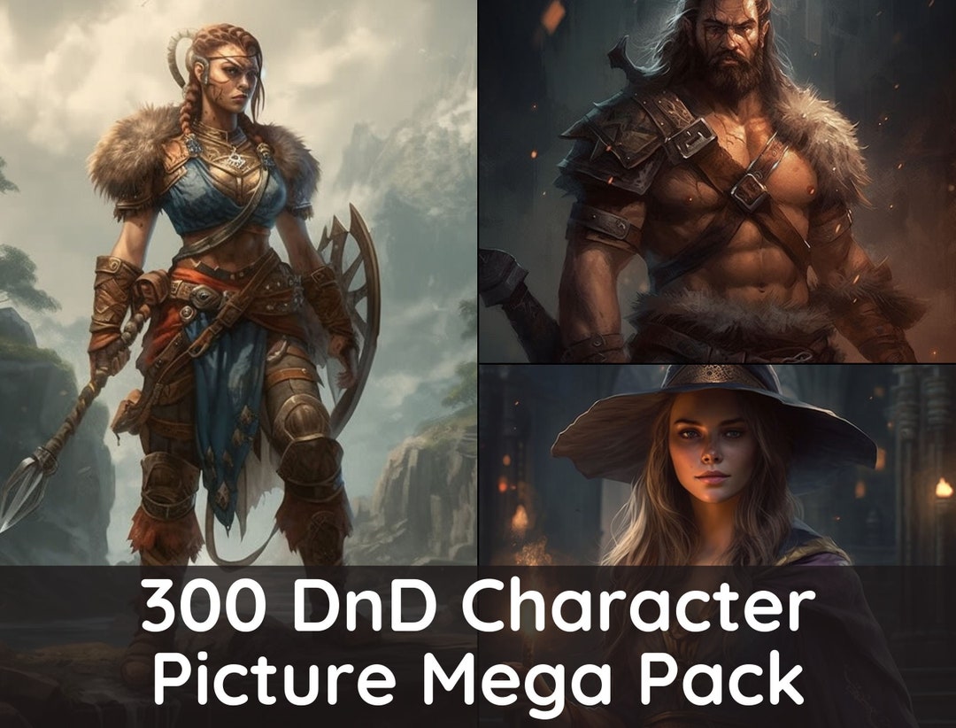 Buy Dnd 300 Character Portraits Full Body Picture Mega Bundle, D&D ...