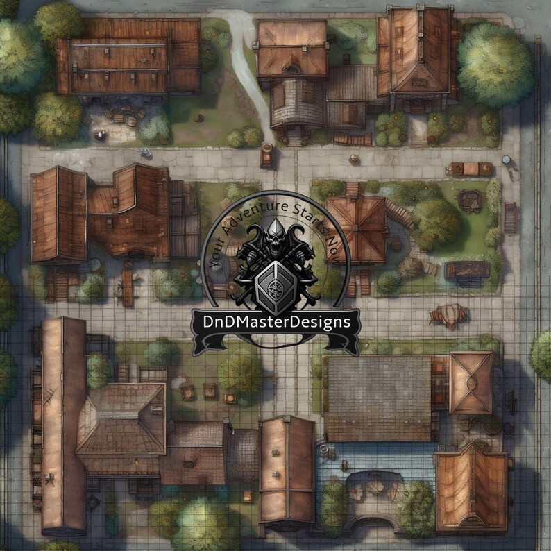 Town & Village Battle Maps Bundle – 15 Digital Maps for Dnd 5e, Roll20 ...