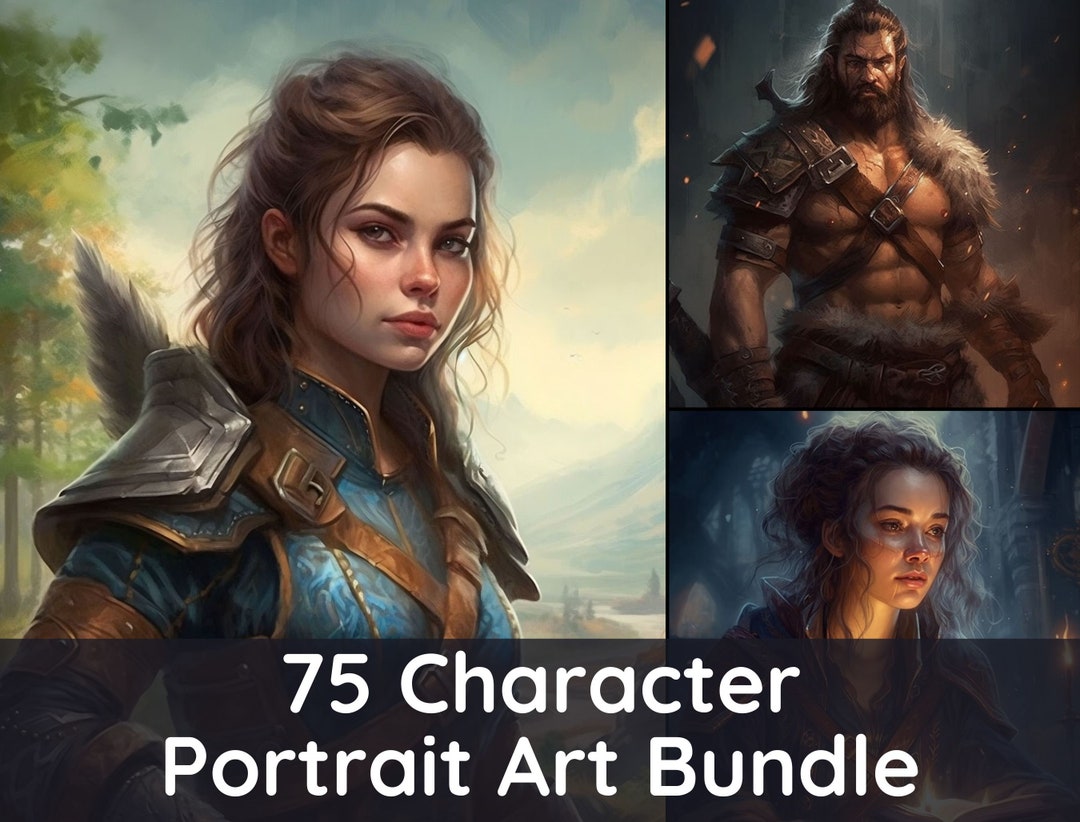 Dnd 75 Character Portrait Picture Bundle, D&D Pictures, Player ...