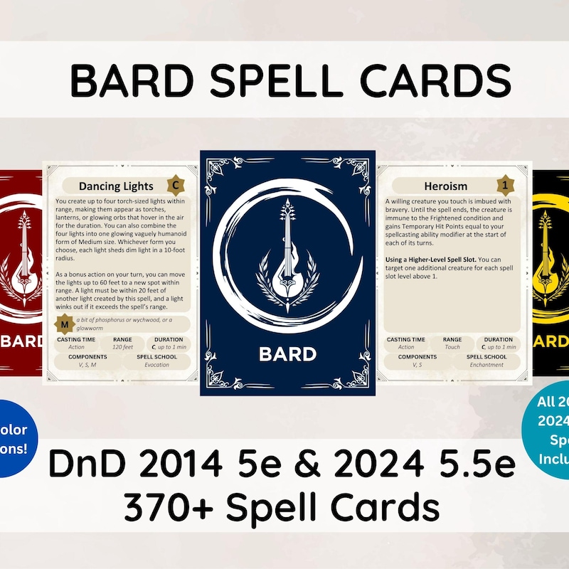 2024 Dnd Spell Cards - Etsy