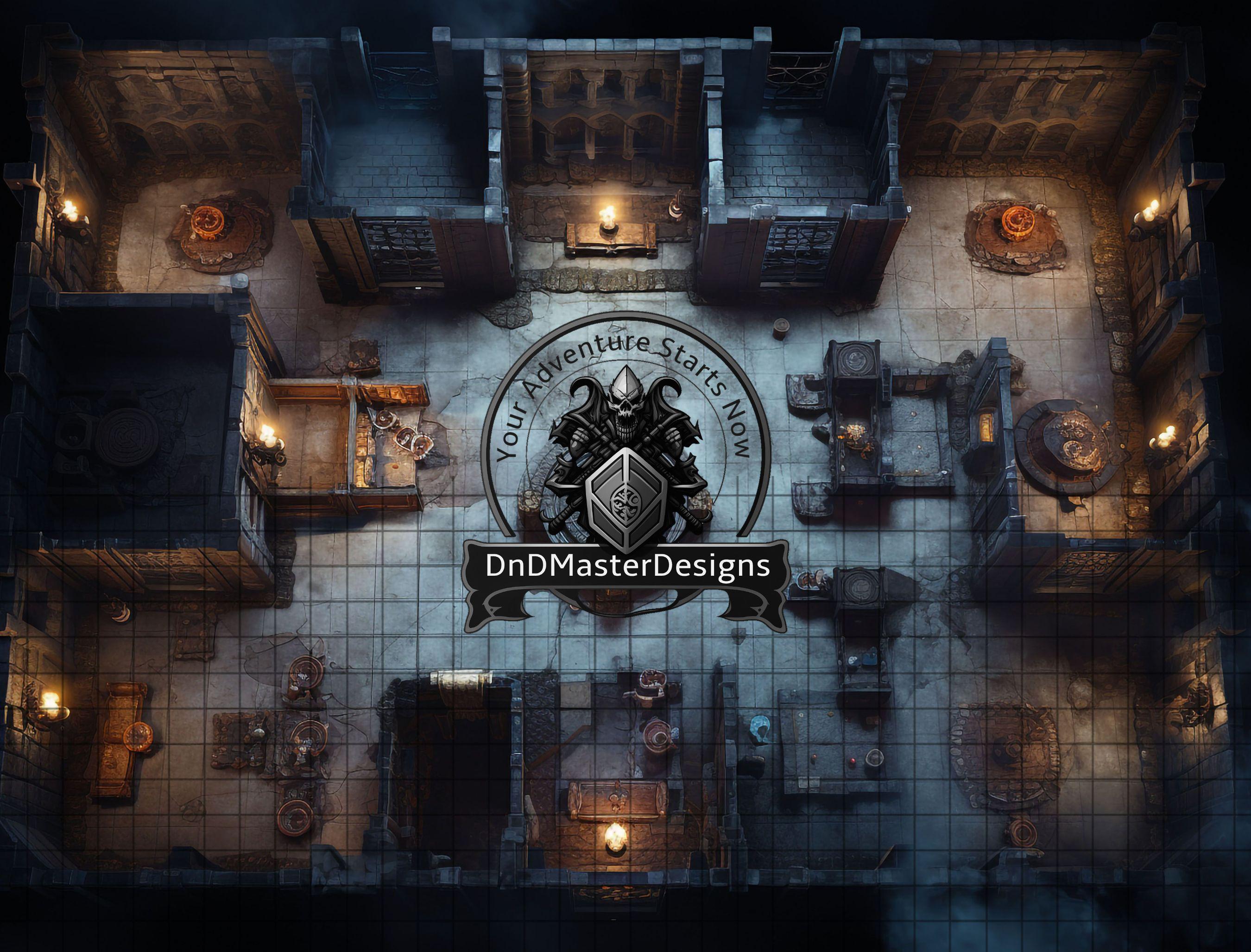 Dungeon Battle Map Bundle: 15 RPG Maps for Dnd 5e Roll20, Fantasy ...