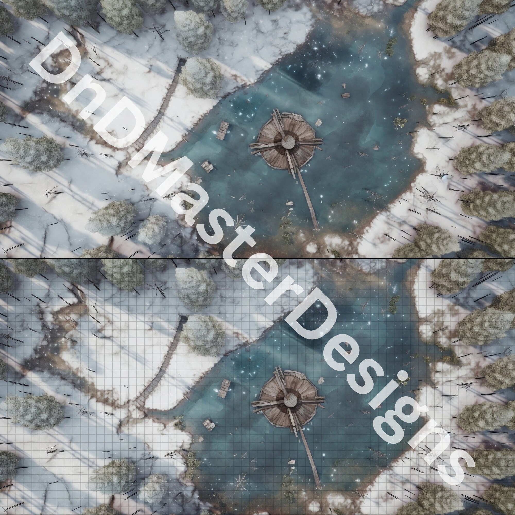 Dnd Winter Snow Battle Map Bundle 5 D&D Digital Battlemaps - Etsy