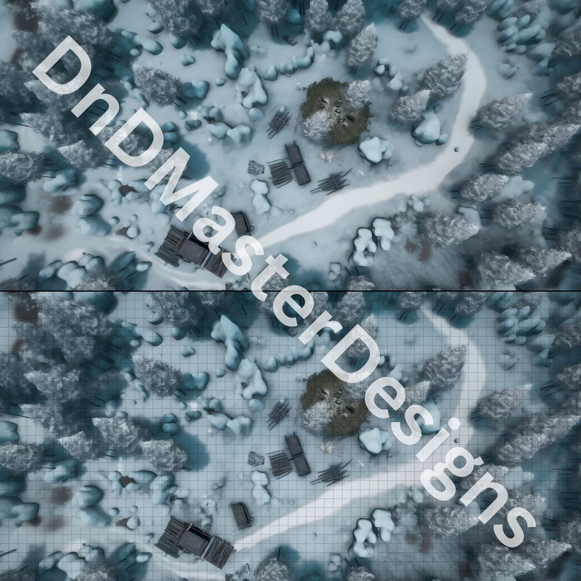 Dnd Winter Snow Battle Map Bundle 5 D&D Digital Battlemaps - Etsy