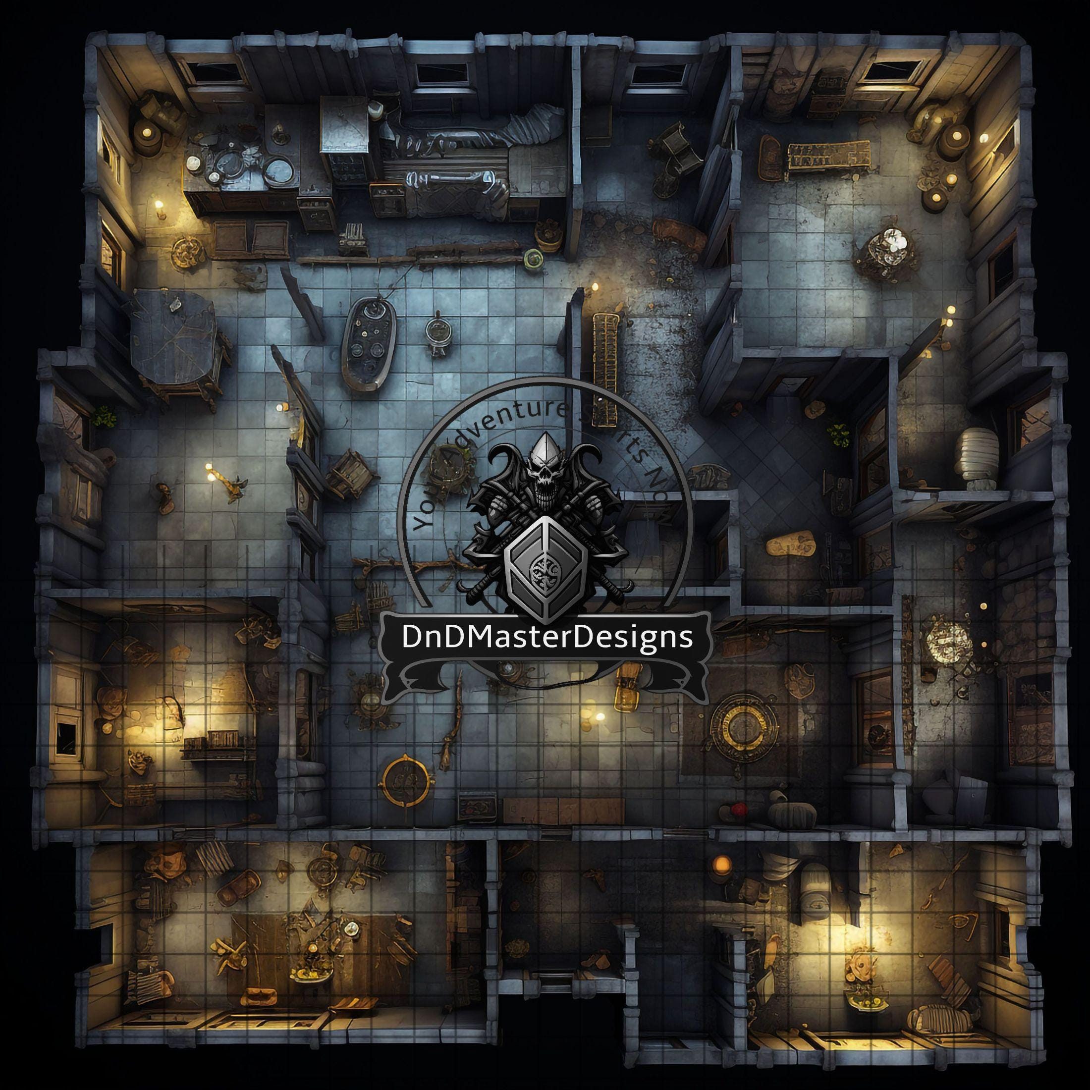 Dungeon Battle Map Bundle: 15 RPG Maps for Dnd 5e Roll20, Fantasy ...