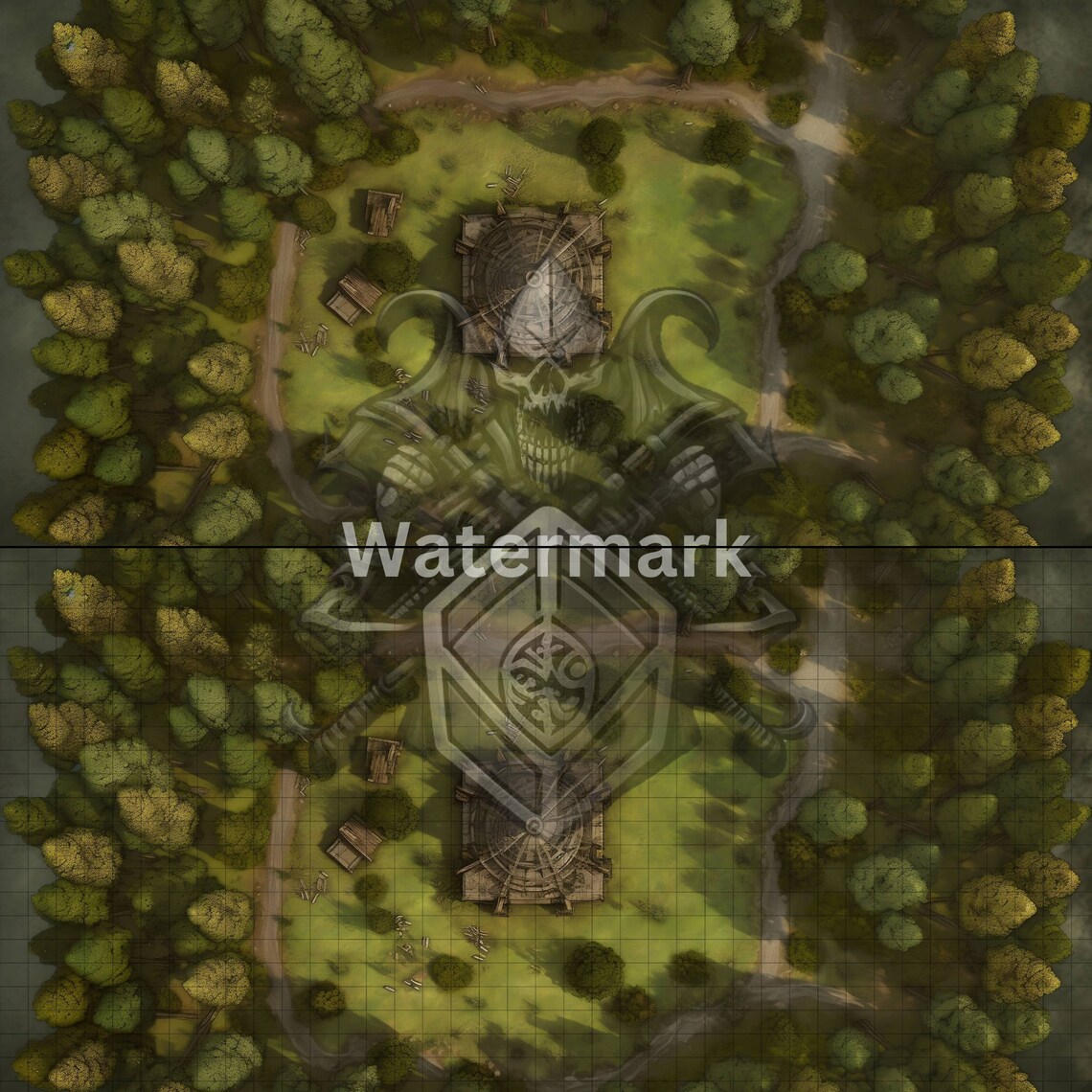 Dnd Forest Battle Map Bundle, 5 D&D Digital Battlemaps, Dungeons and ...