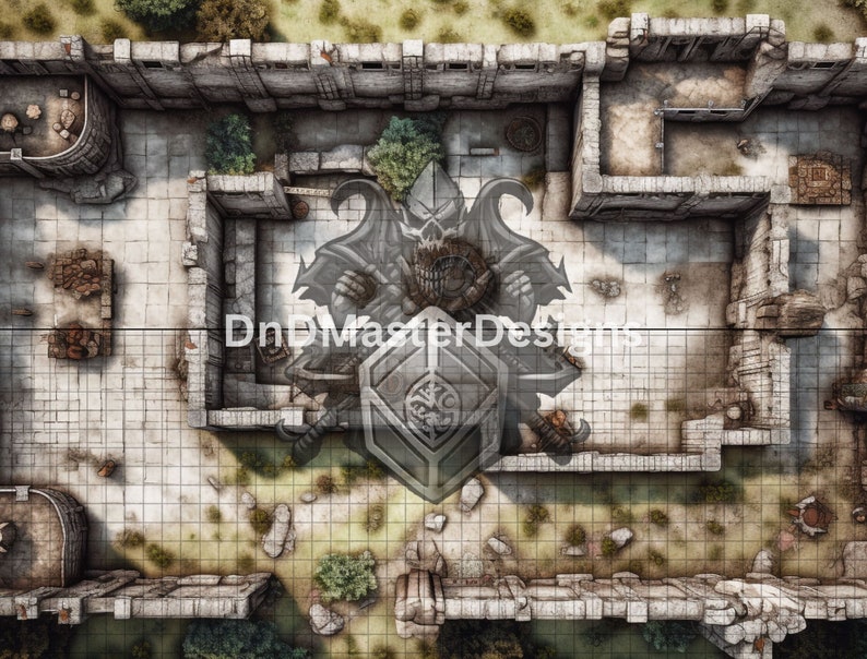 Dnd Ruins Encounter Battle Map Bundle, 5 D&D Digital Battlemaps, Dungeons and Dragons Battle ...
