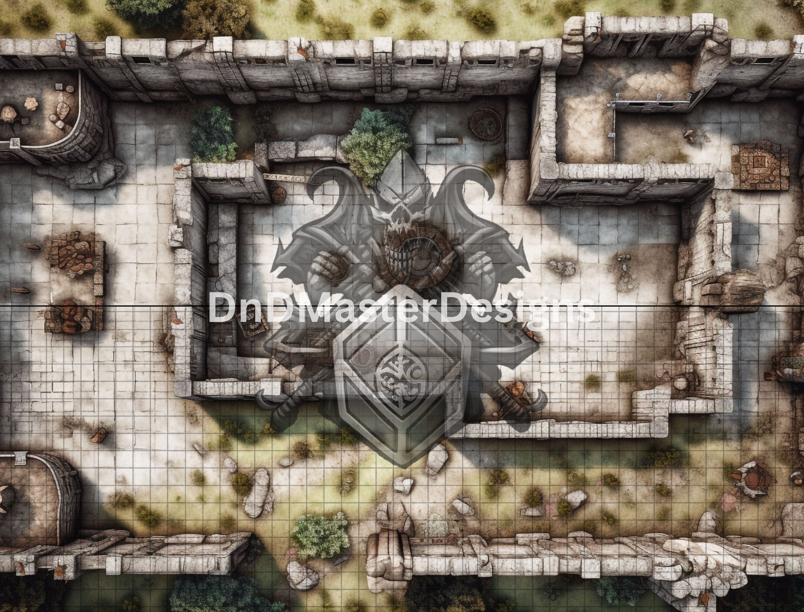Dnd Ruins Encounter Battle Map Bundle, 5 D&D Digital Battlemaps ...