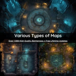 1000+ Dnd Caves & Monster Lair Battlemaps, Dungeons and Dragons ...
