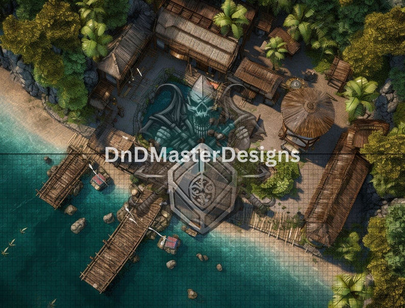 Dnd Harbor Battle Map Bundle, 5 D&D Digital Battlemaps, Dungeons and ...