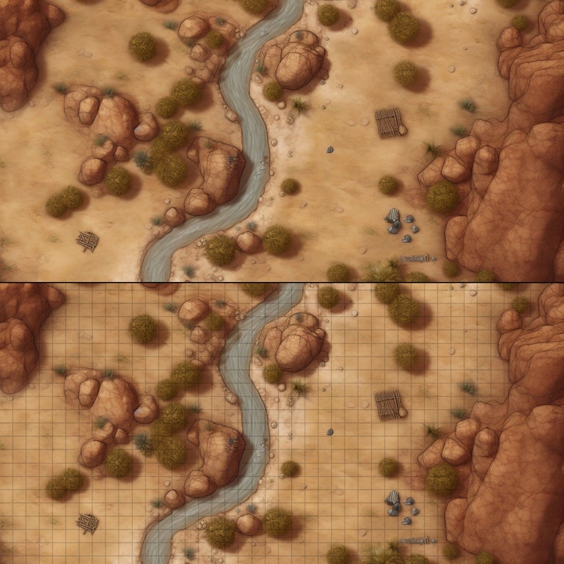 Dnd Desert Battle Map Bundle, 5 D&D Digital Battlemaps, Dungeons and ...