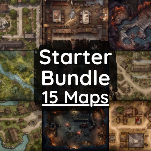 Essential Map Bundle 2K 10 Battle Maps Dnd Map Dungeons and - Etsy