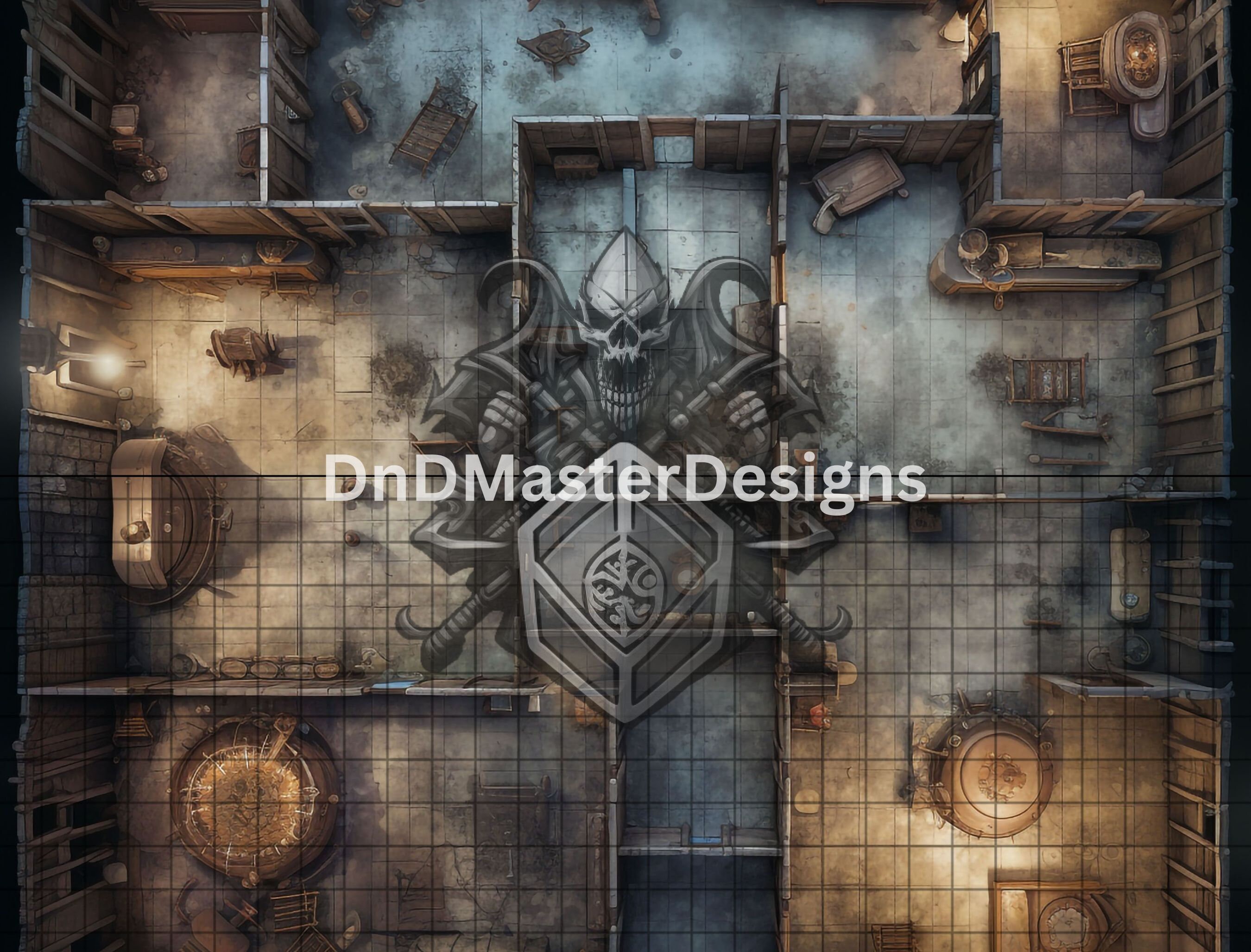 Dnd Dungeon Battle Map Bundle, 5 D&D Digital Battlemaps, Dungeons and ...