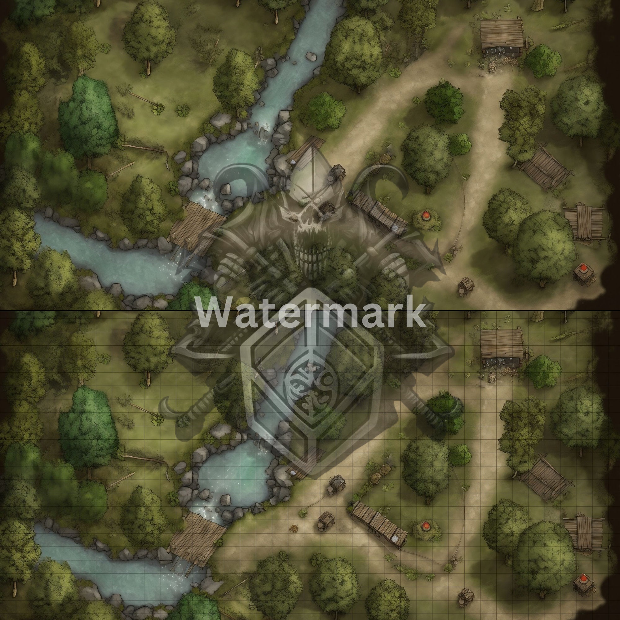 Dnd Camp Encounter Battle Map Mega Bundle 17 D&D Digital - Etsy