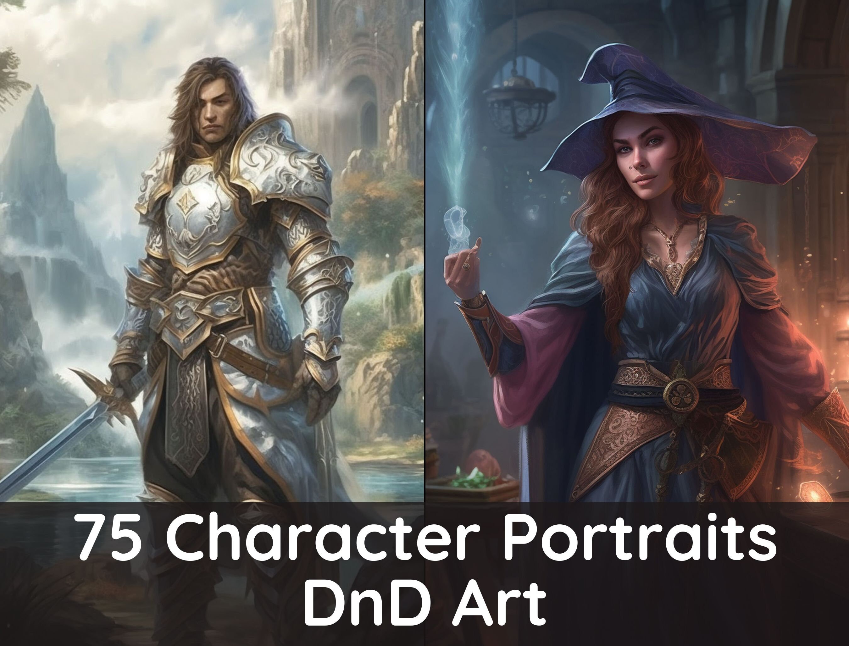 Dnd 75 Full Body Character Portrait Picture Bundle D&D - Etsy