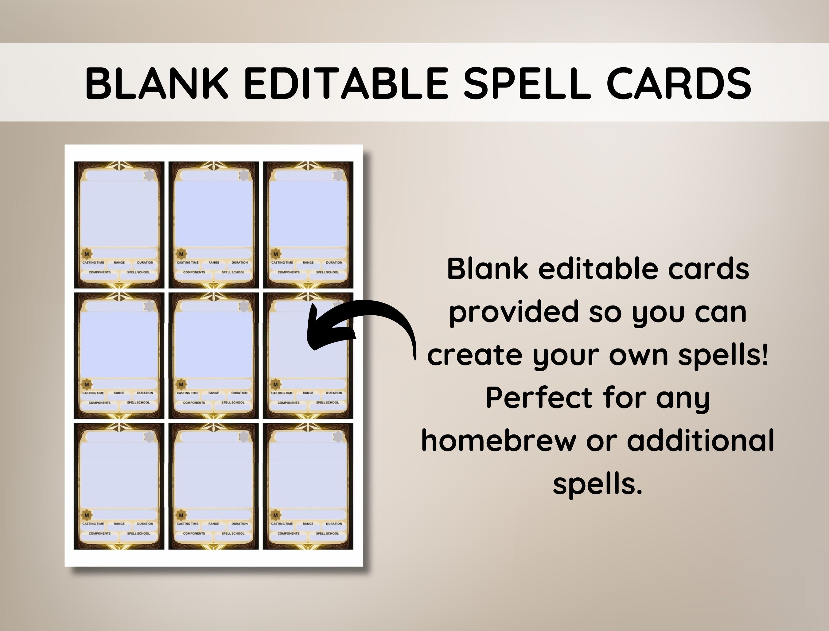 Dnd Spell Cards, Paladin D&D Spellbook Bundle, Dungeons and Dragons ...