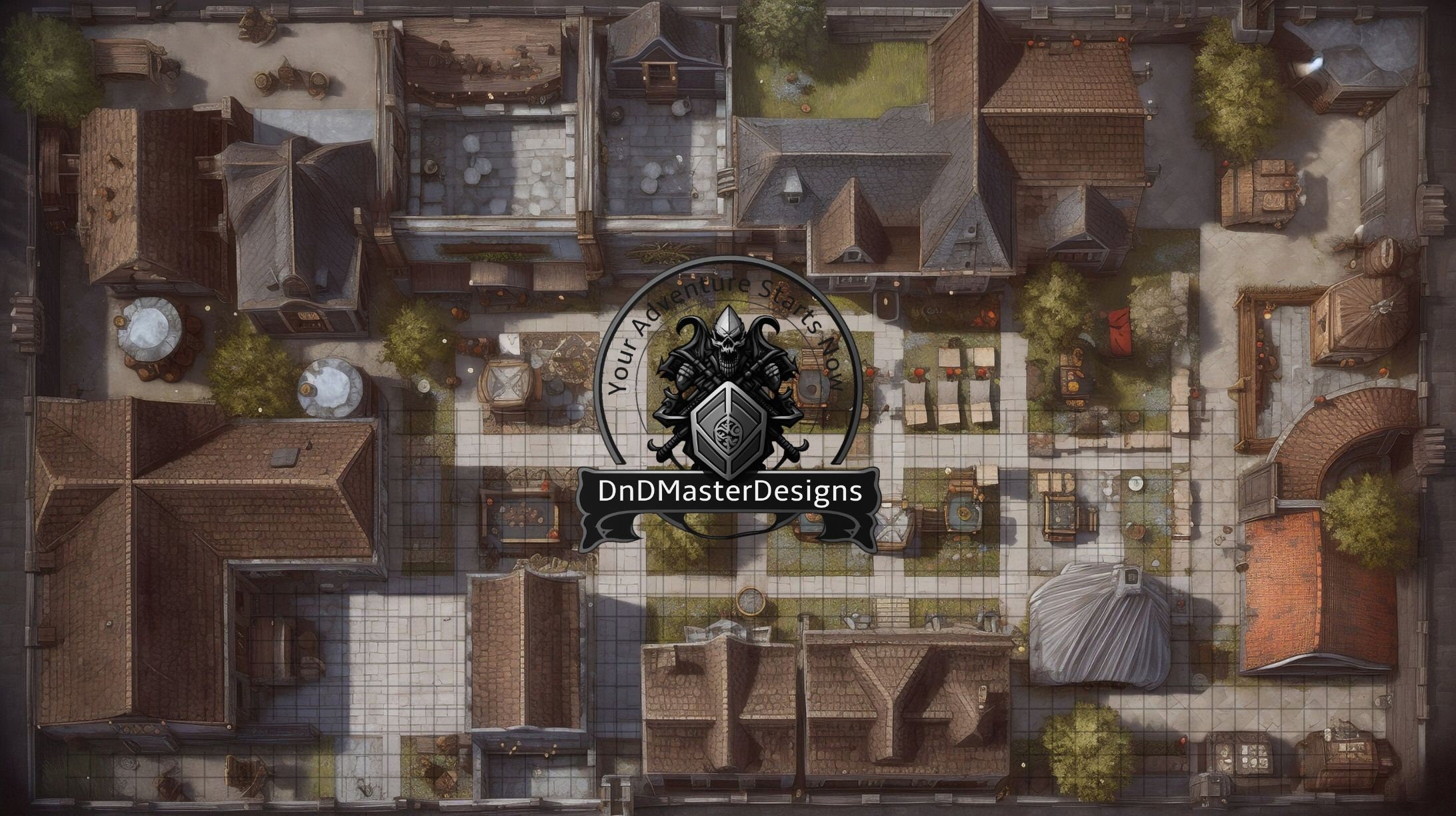 DnD Town Village Battle Map Mega Bundle, 15 D&D Digital Battlemaps ...