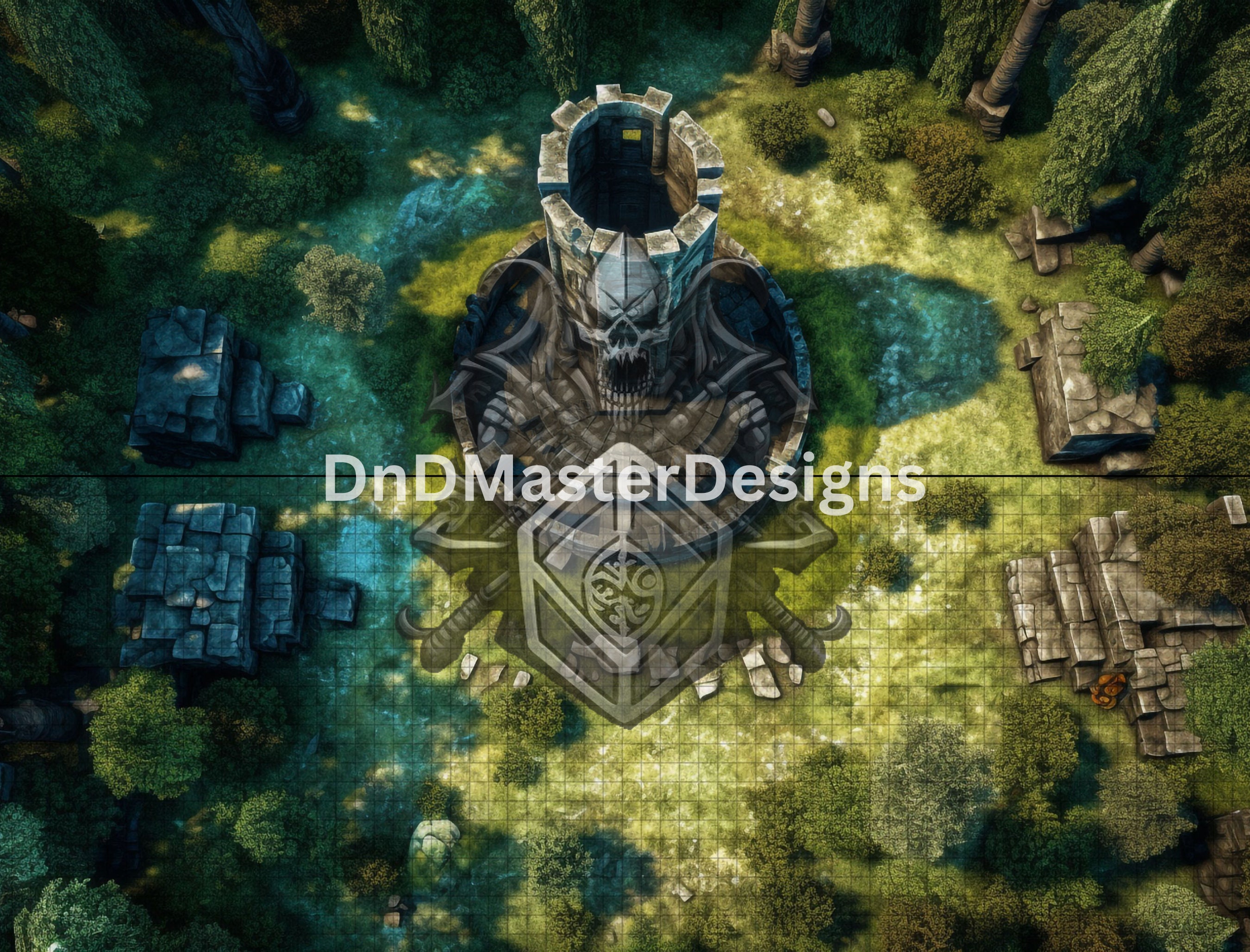 Dnd Ruins Encounter Battle Map Bundle, 5 D&D Digital Battlemaps ...