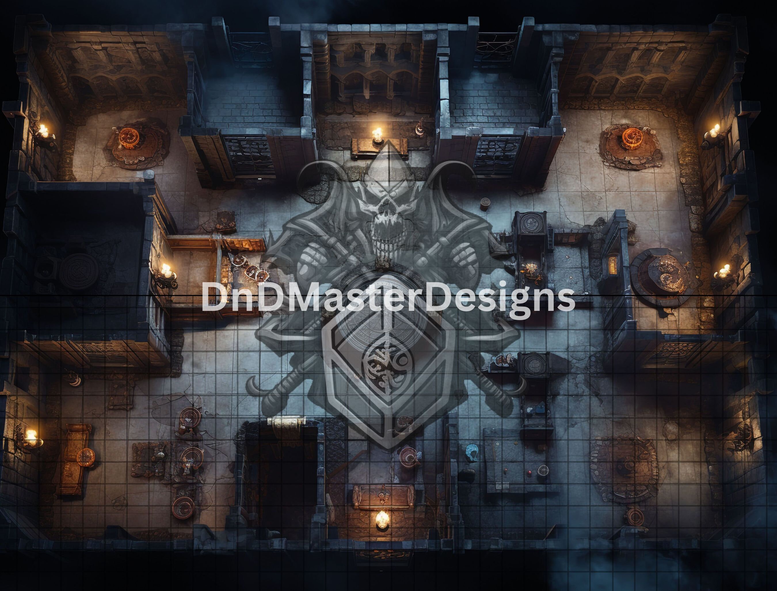 Dnd Dungeon Battle Map Bundle, 5 D&D Digital Battlemaps, Dungeons and ...