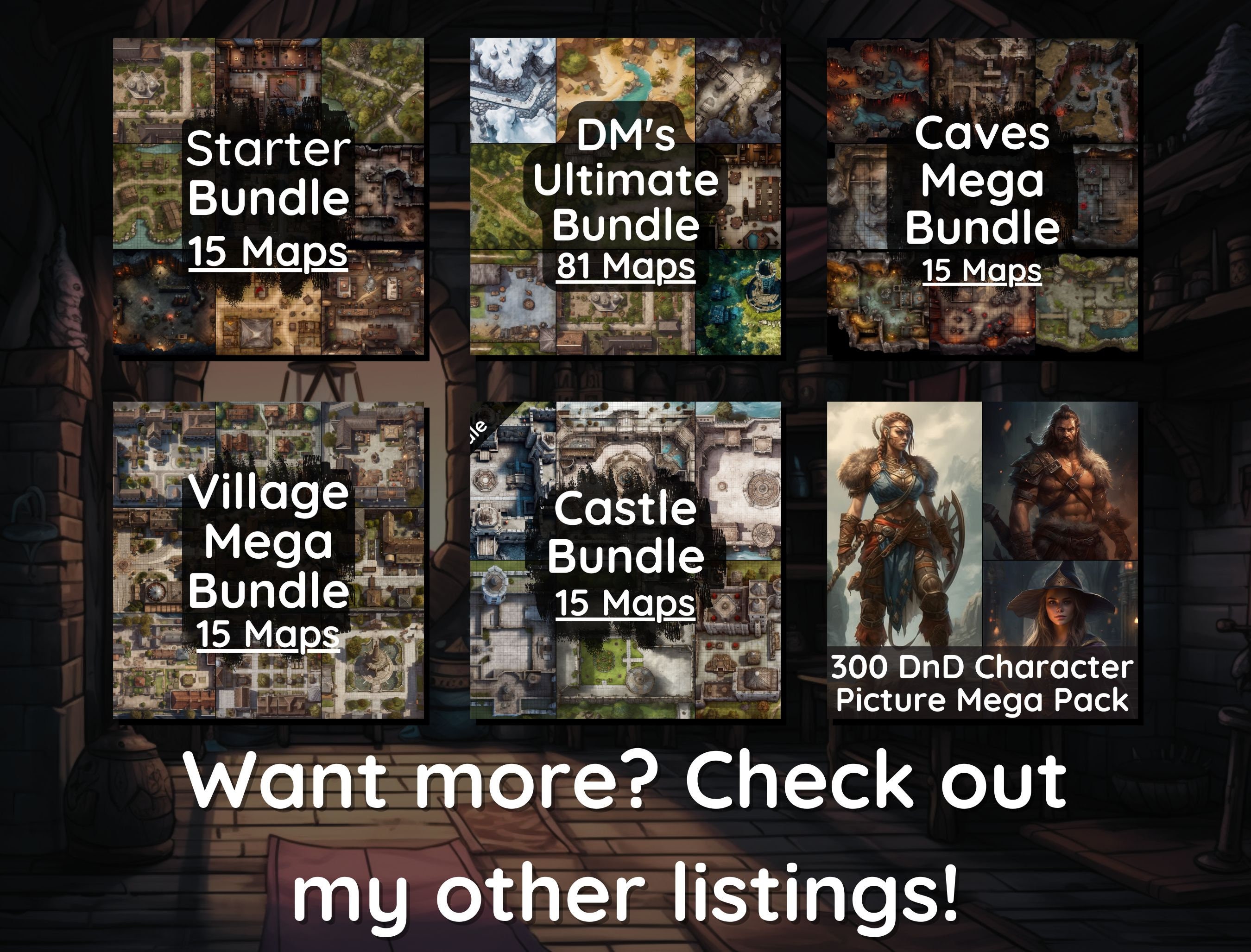 DnD Starter Map Bundle, 15 D&D Maps, Dungeons and Dragons Digitale Maps ...