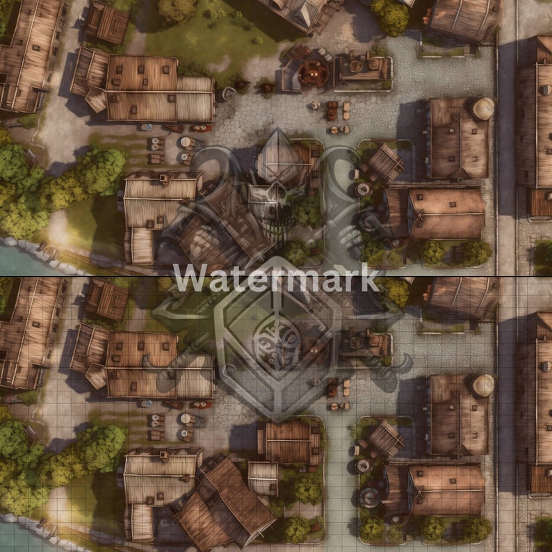 Dnd Town Village Battle Map Bundle 5 D&D Digital Battlemaps - Etsy