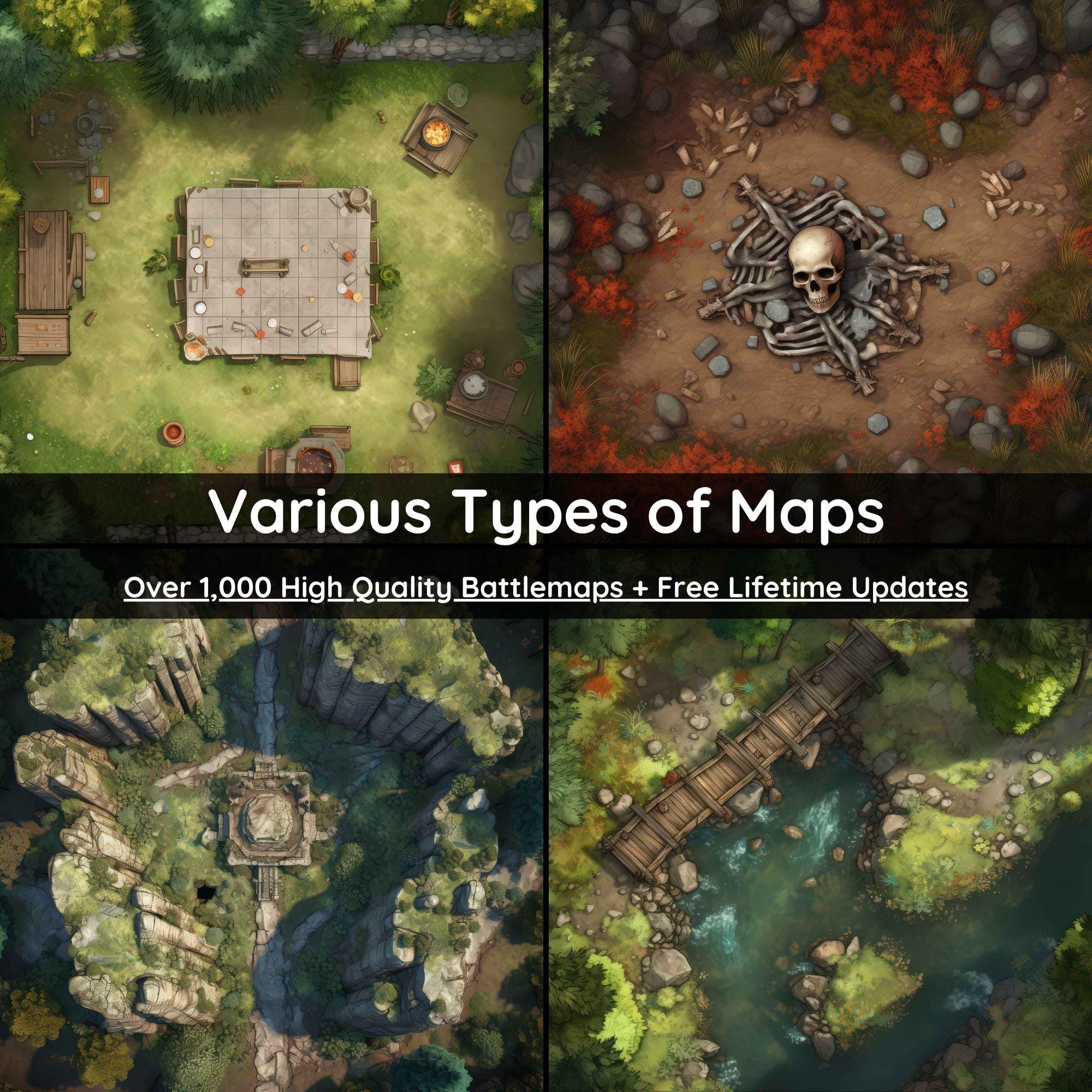 1000+ Forest Battle Maps: Woodlands RPG Maps for Dnd, Roll20, Foundry ...