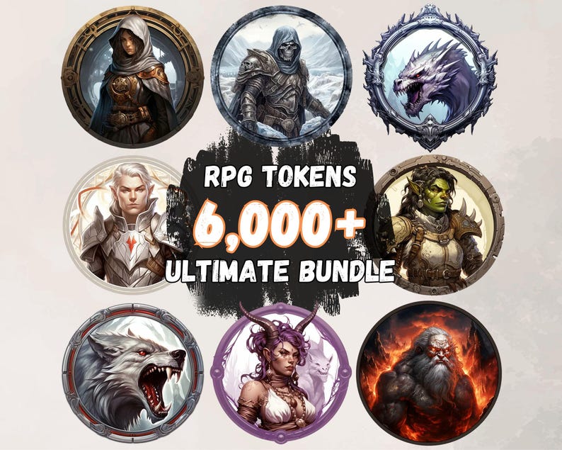 6000+ RPG Token Bundle – VTT Battle Tokens for Roll20, Foundry & Ttrpgs ...