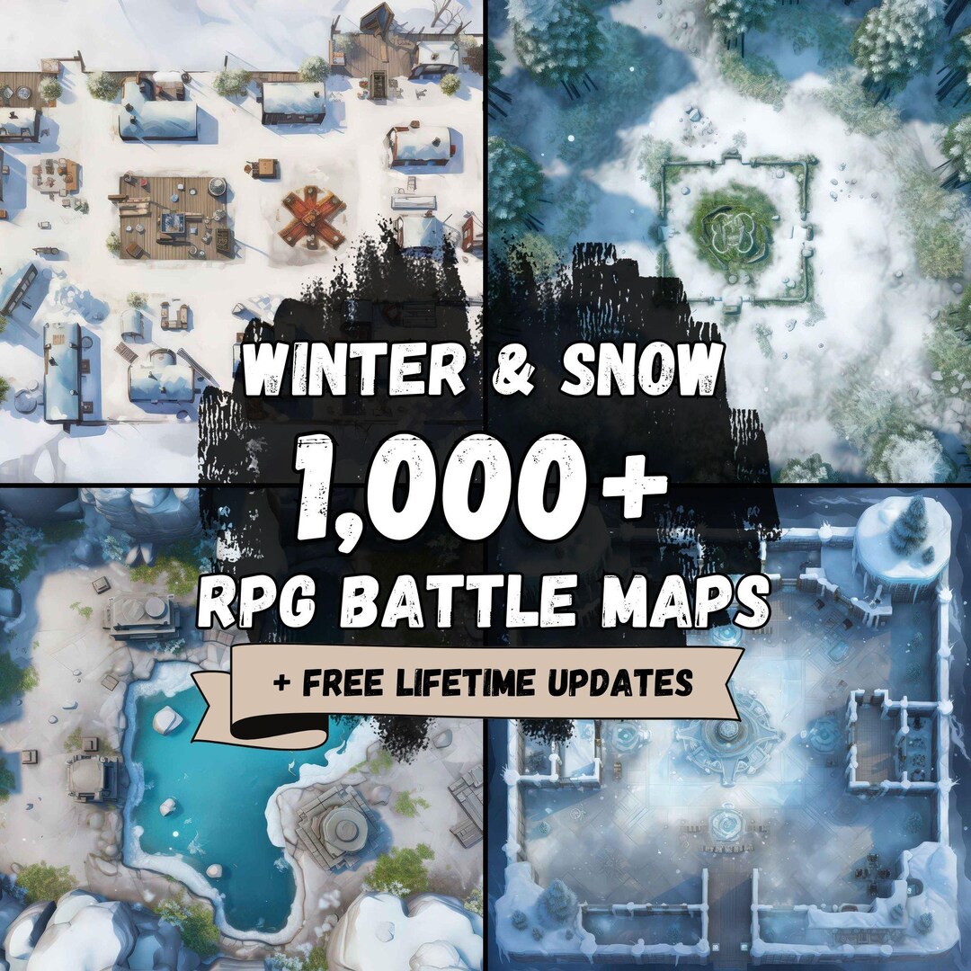 1000+ Dnd Winter & Snow Battlemaps, Dungeons and Dragons Digital Battle ...