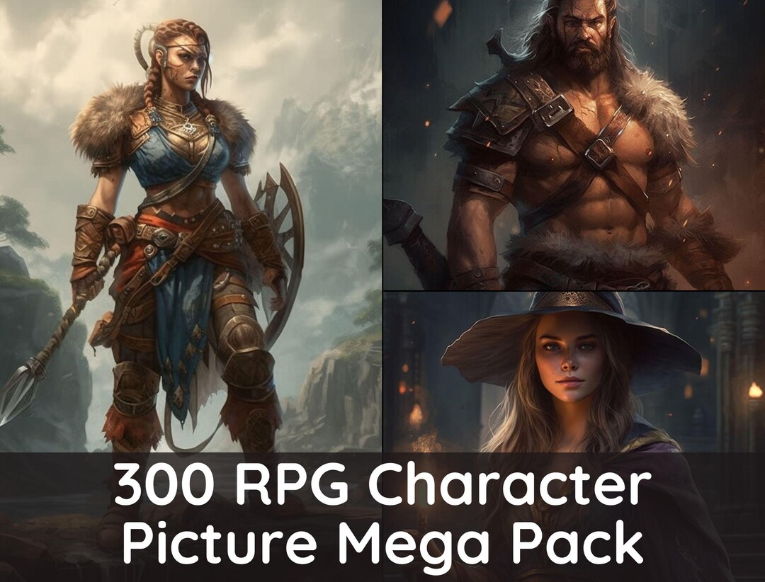 300 Character Portraits Full Body Picture Mega Bundle, RPG Pictures ...