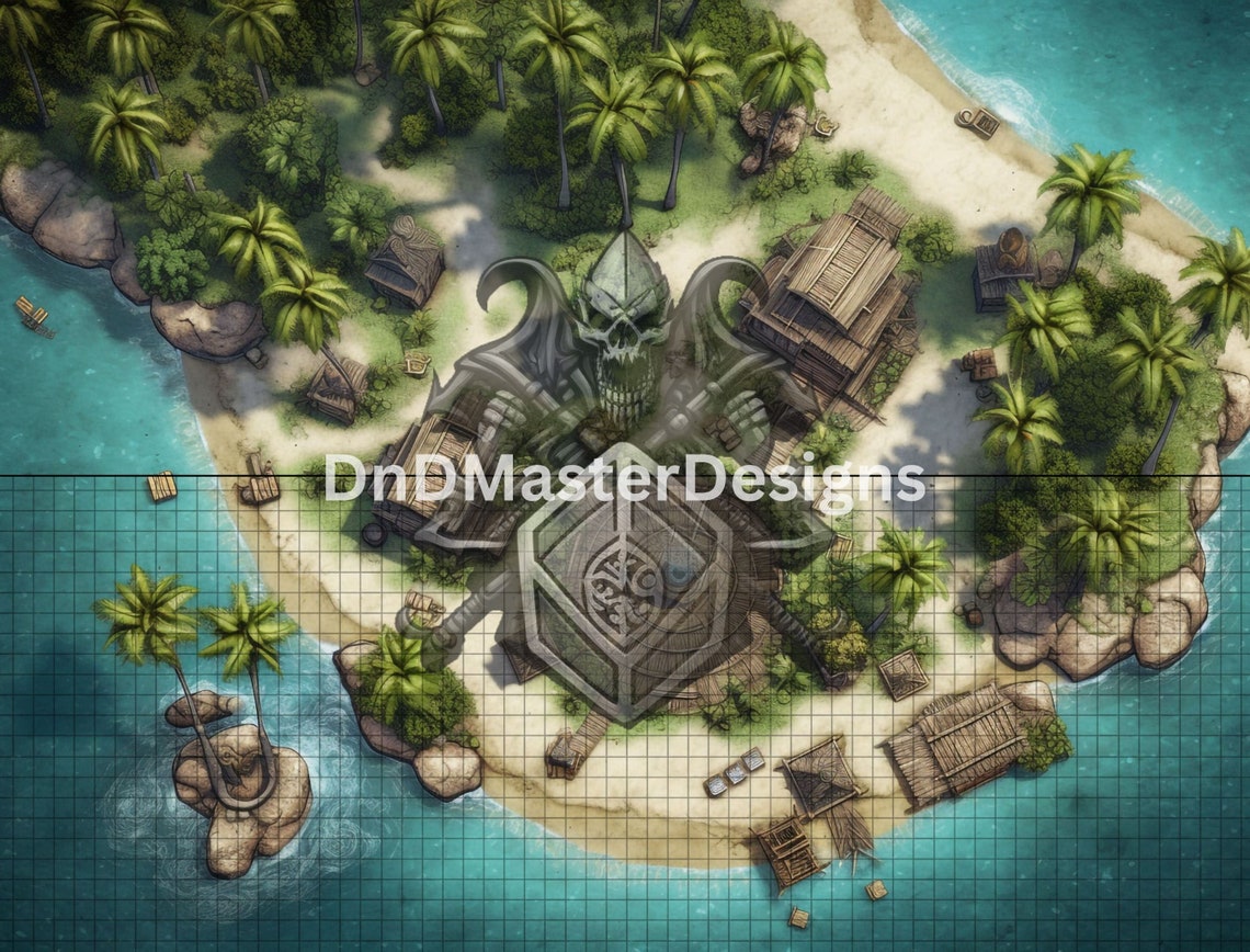 Dnd Pirate Battle Map Mega Bundle, 15 D&D Day and Night Battlemaps ...