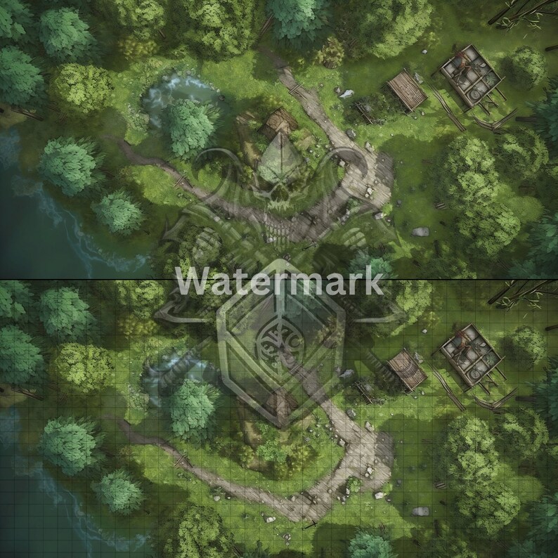 Dnd Forest Battle Map Bundle, 5 D&D Digital Battlemaps, Dungeons and ...