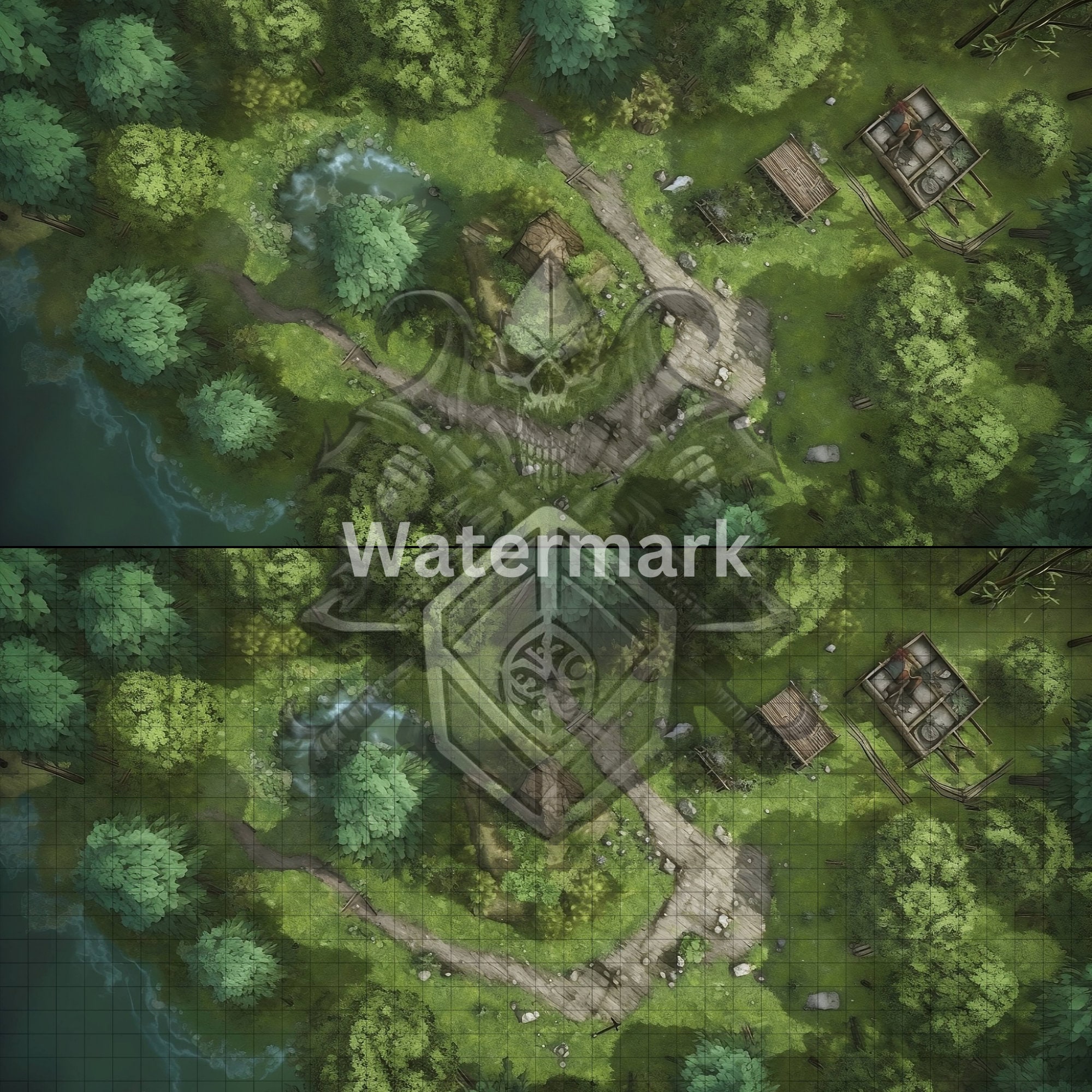 Dnd Forest Battle Map Bundle, 5 D&D Digital Battlemaps, Dungeons and ...