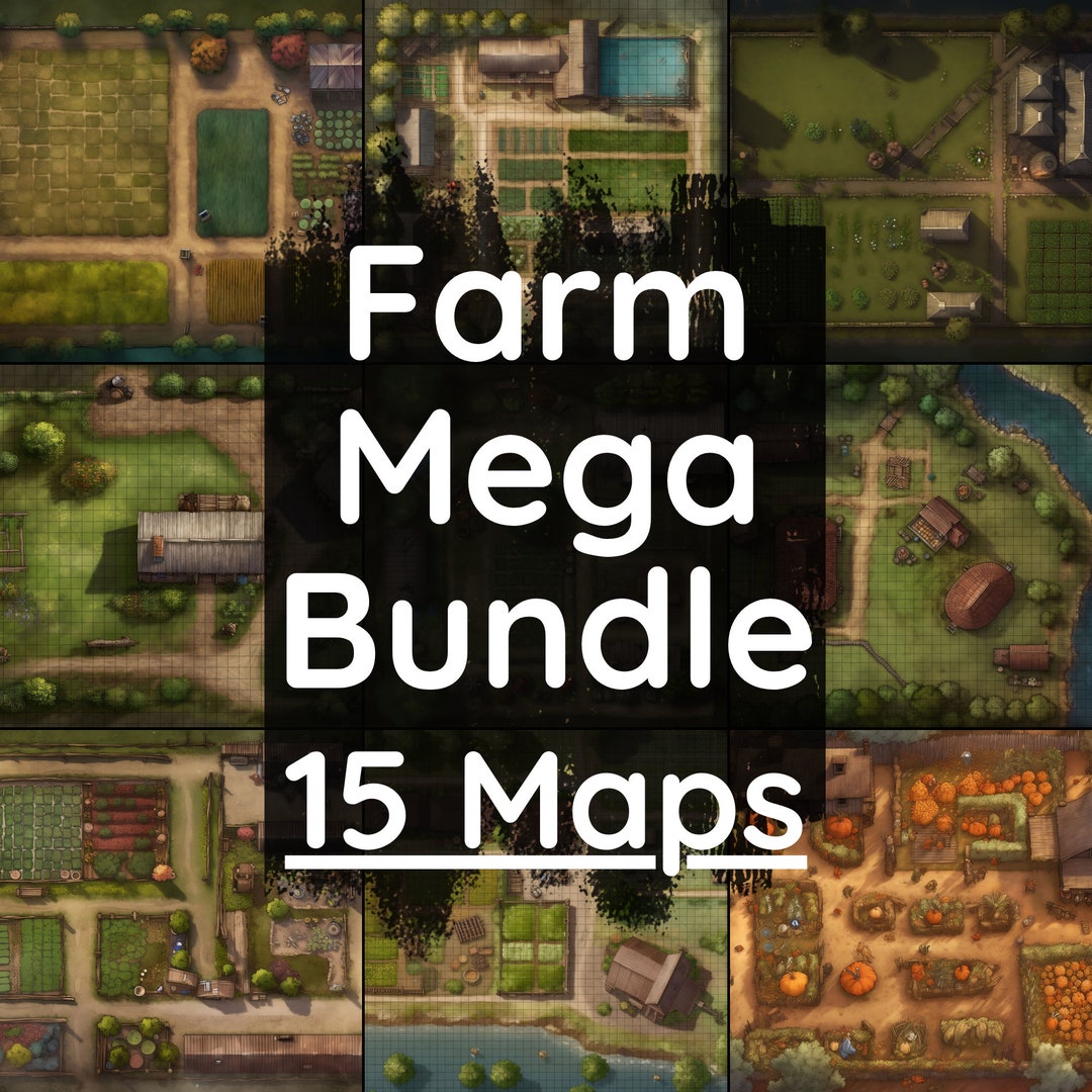 Dnd Farm Battle Map Mega Bundle 15 D&D Digital Battlemaps - Etsy Australia
