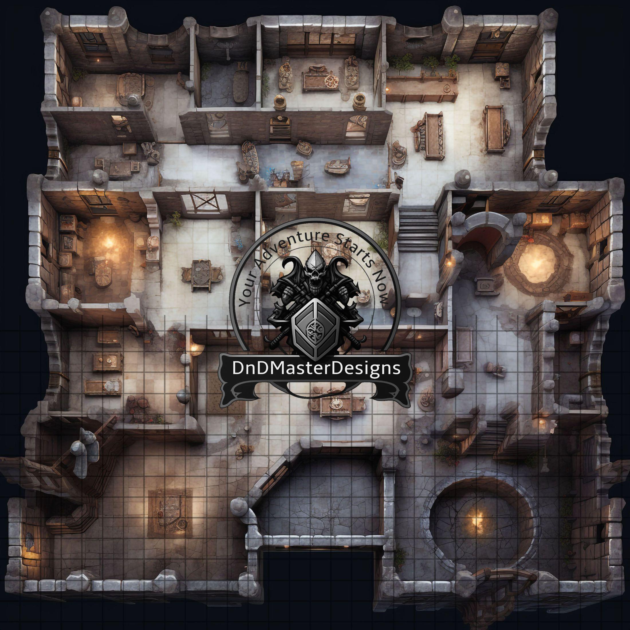 Dungeon Battle Map Bundle: 15 RPG Maps for Dnd 5e Roll20, Fantasy ...