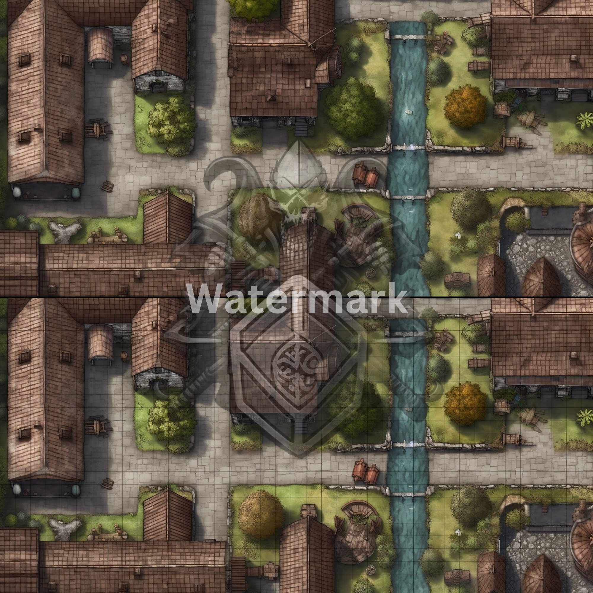 Dnd Town Village Battle Map Bundle 5 D&D Digital Battlemaps - Etsy