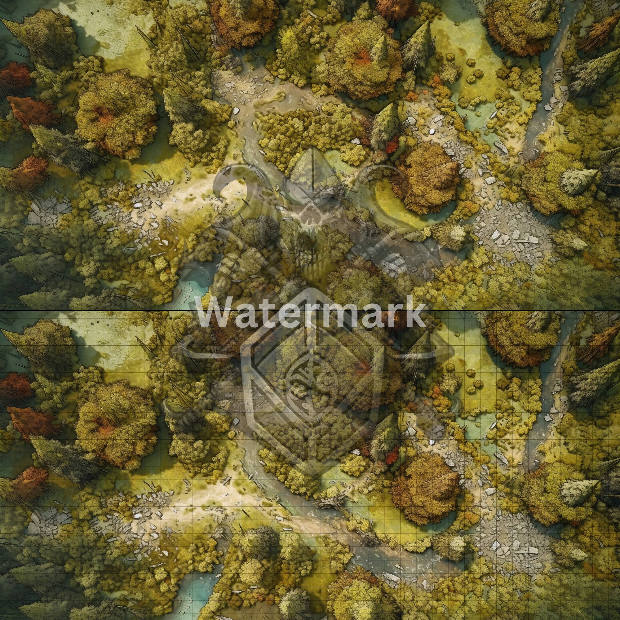 Dnd Forest Battle Map Bundle, 5 D&D Digital Battlemaps, Dungeons and ...