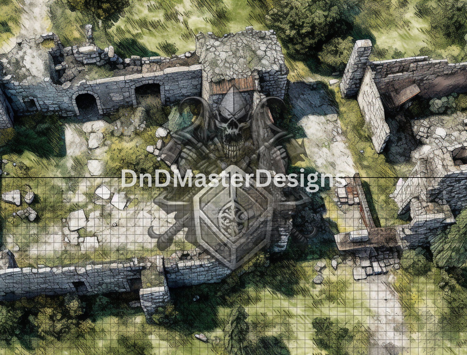 Dnd Ruins Battle Map Mega Bundle, 15 D&D Battlemaps, Dungeons and ...