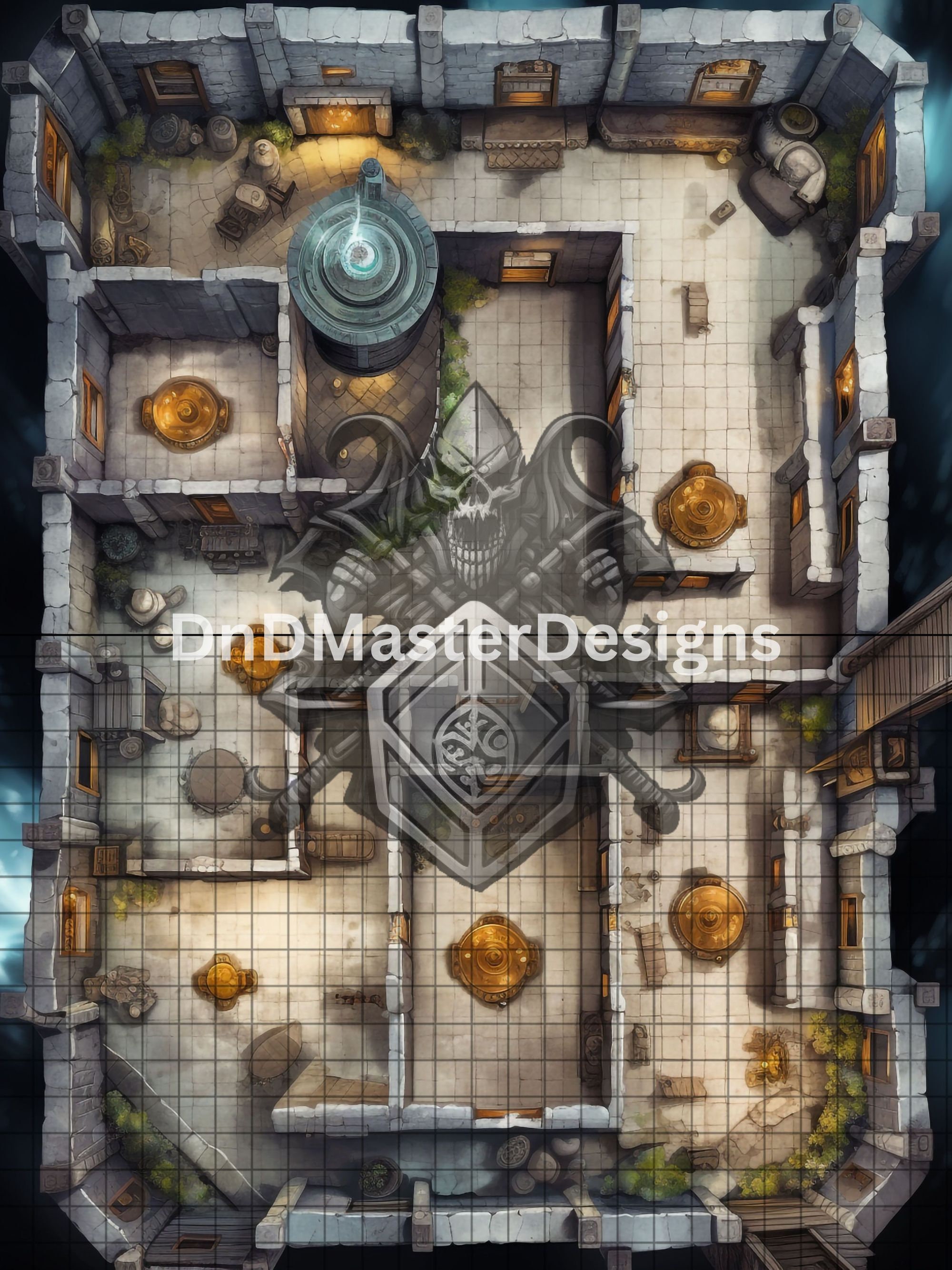 Dnd Dungeon Battle Map Bundle, 5 D&D Digital Battlemaps, Dungeons and ...