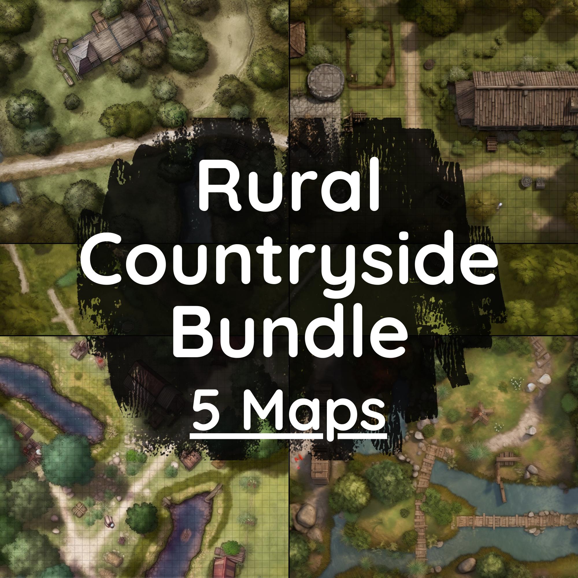 Countryside Battle Map Bundle – 5 Digital Dnd Battlemaps for Roll20 ...