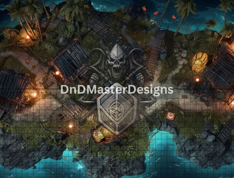 Dnd Pirate Battle Map Mega Bundle, 15 D&D Day and Night Battlemaps ...