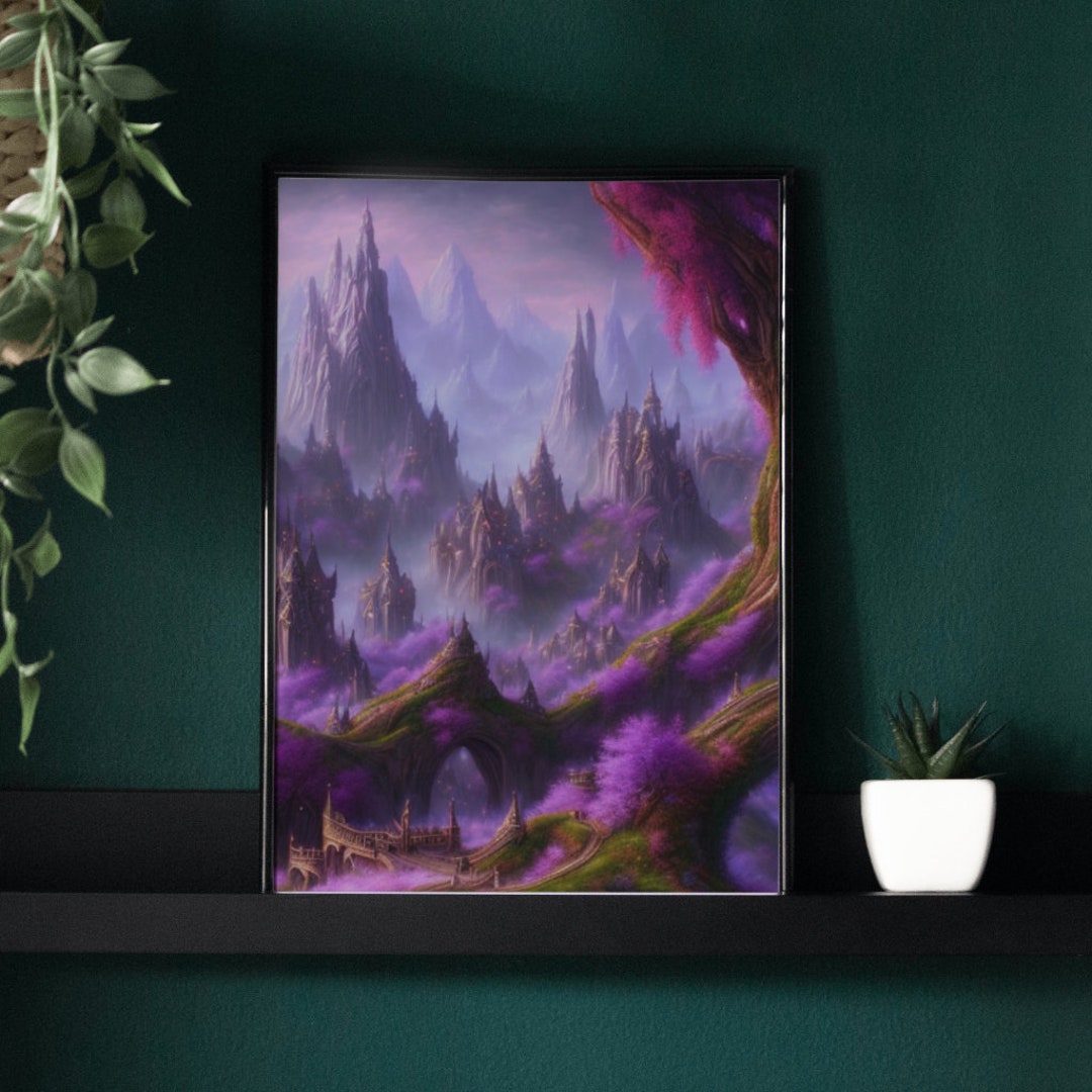 Elven City: Printable Digital Art Wall Decor for Fantasy Lovers - Etsy