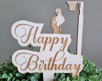 Netball Birthday Cake Topper - Etsy UK