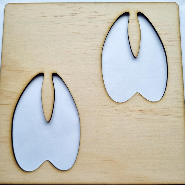 Reindeer Hoof Stencil - Etsy