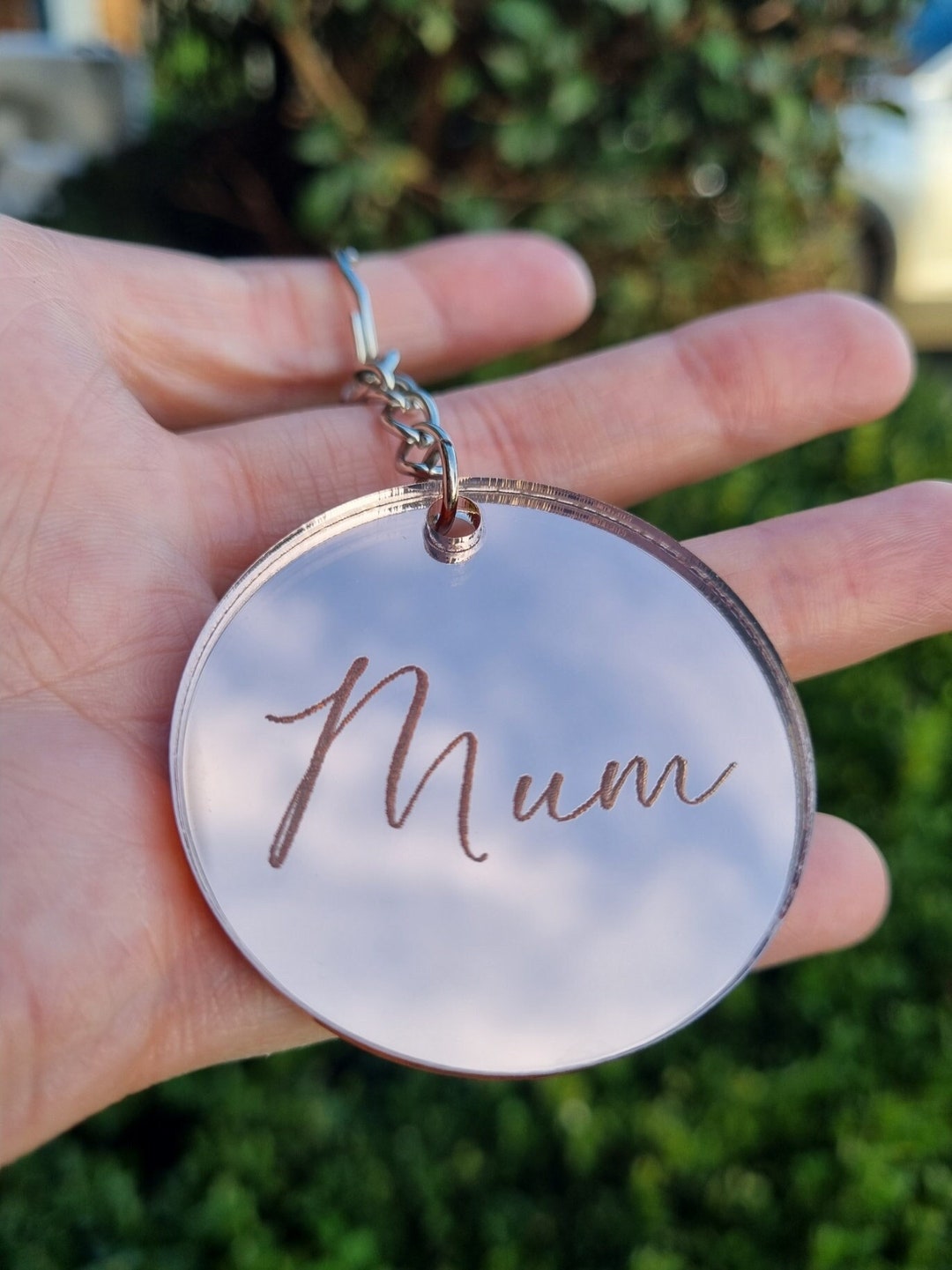 Mum Keyring, Custom Mirrored Acrylic Keyring, Mothers Day Gift, Nanna ...